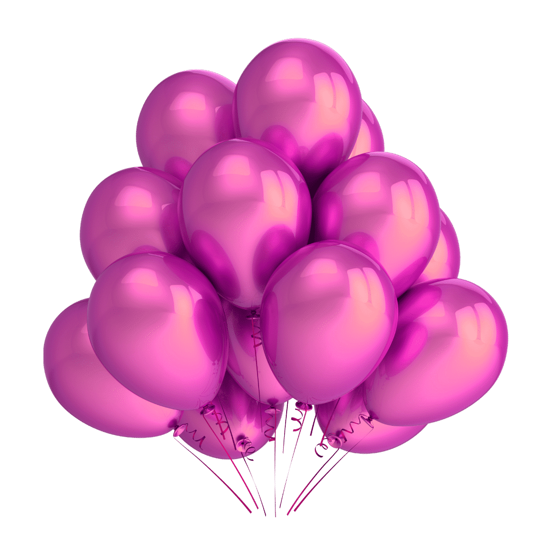 Ballonnen (roze) Met helium en lint - Event Gear